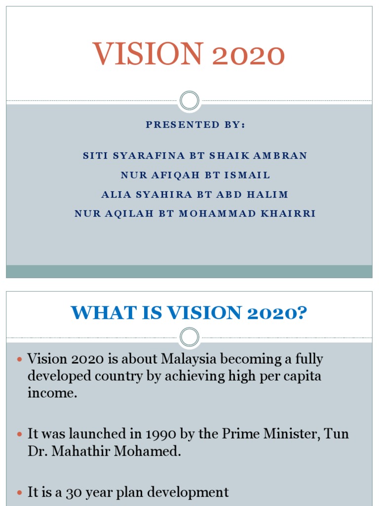 Vision 2020 | PDF | Malaysia | Poverty