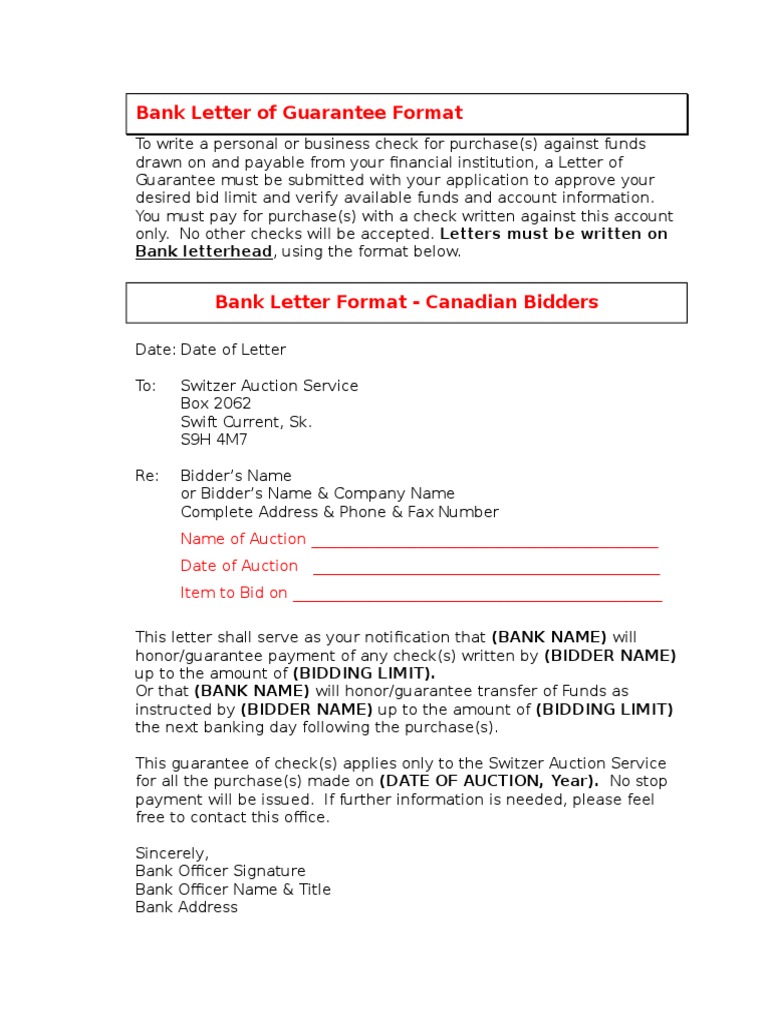 Bank Guarantee Letter Format Bank Guarantee Release Letter Sample: