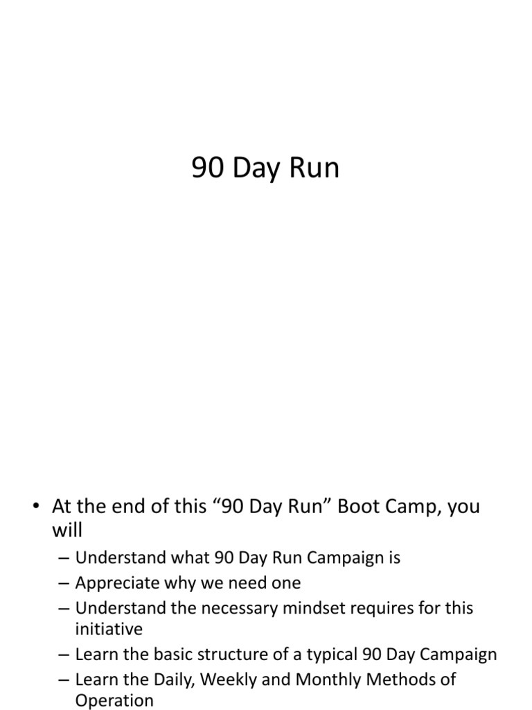 90 Day Run | Download Free PDF | Business