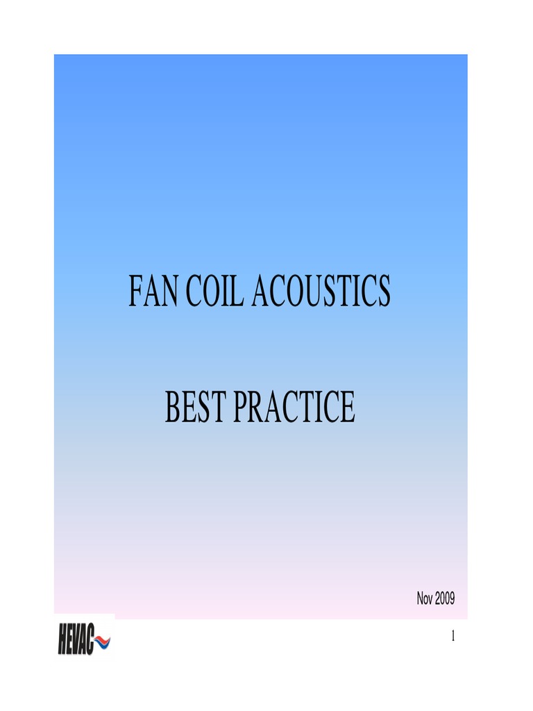 FCU Acoustic Guide Nov09 PDF | Download Free PDF | Duct (Flow) | Decibel