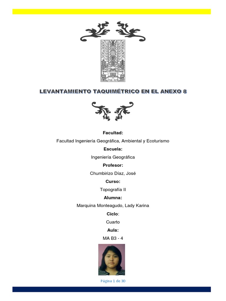 Levantamiento Taquimétrico en Topografía | PDF | Topografía | Sistema ...
