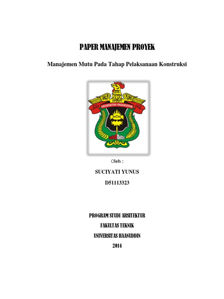 Manajemen Mutu Konstruksi Proyek | PDF | Karier & Perkembangan