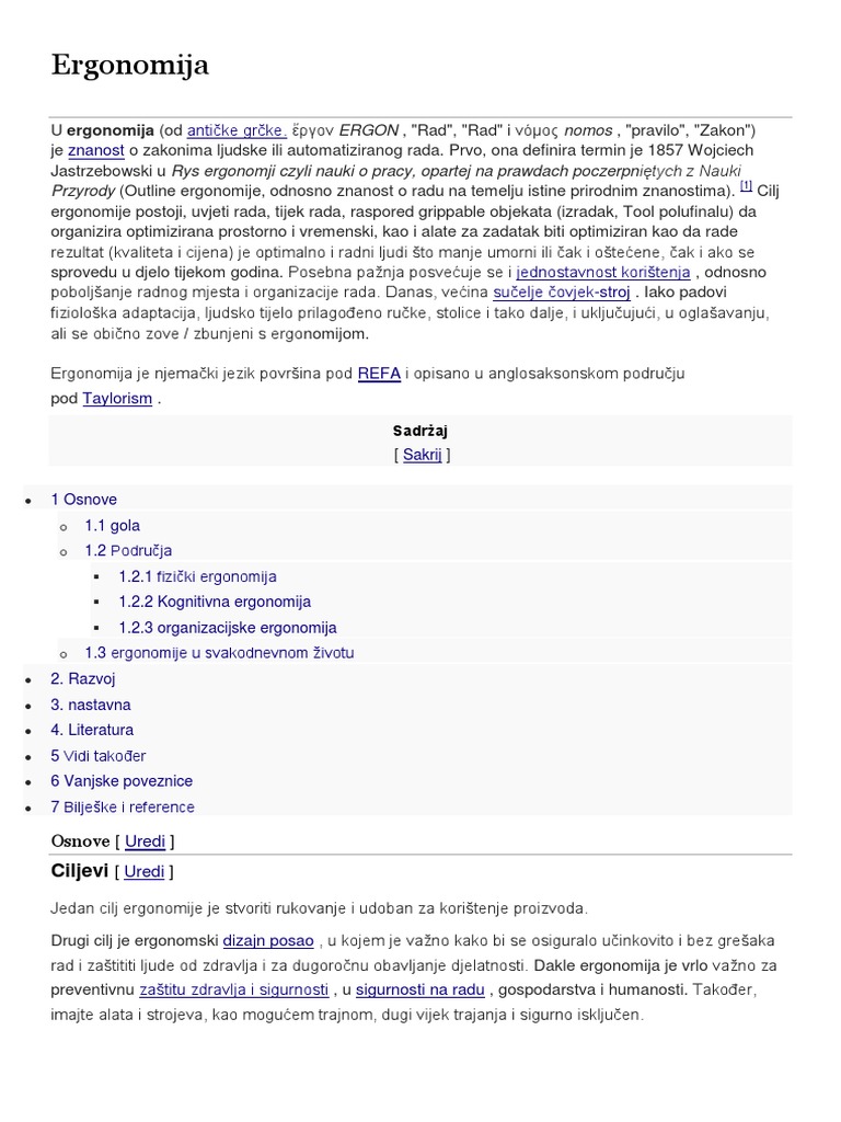 Ergonomija | PDF