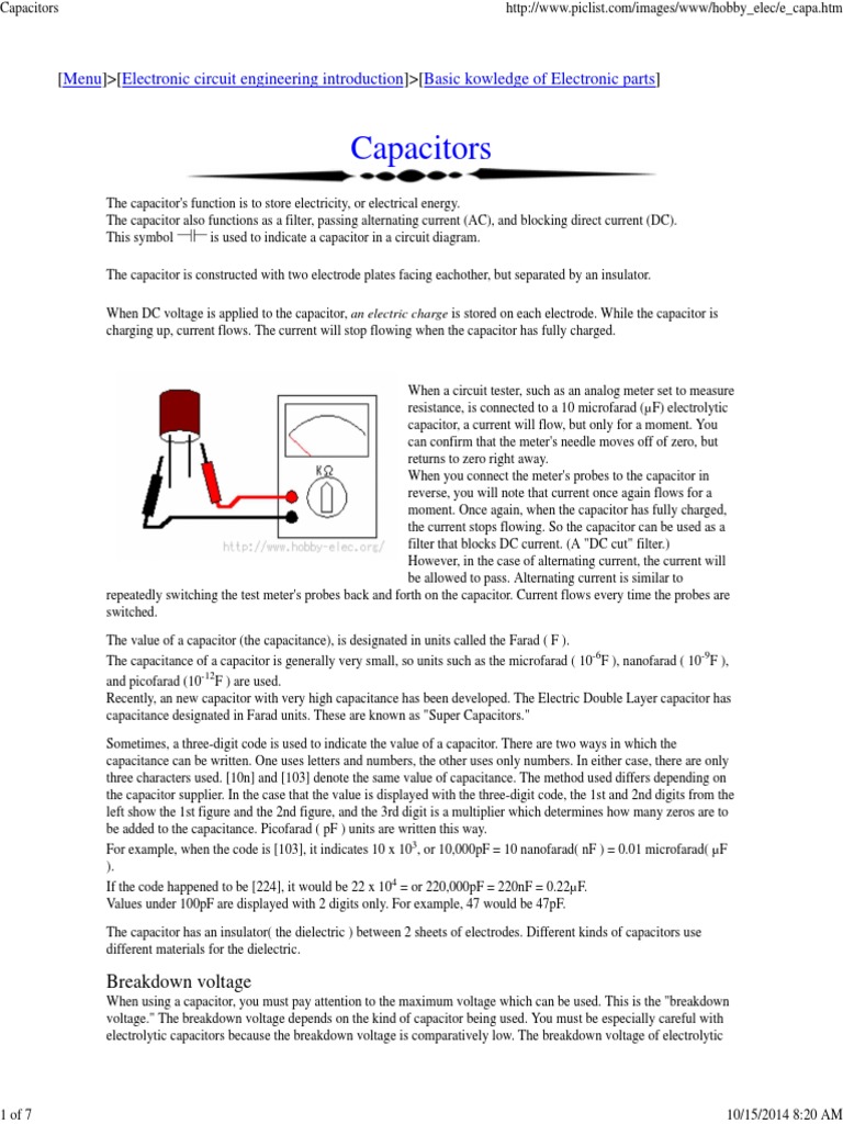 Capacitors PDF | PDF | Capacitor | Electric Current