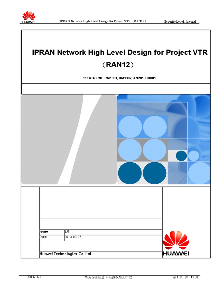 IPRAN Network High Level Design for Project VTRú¿RAN12ú® | PDF ...