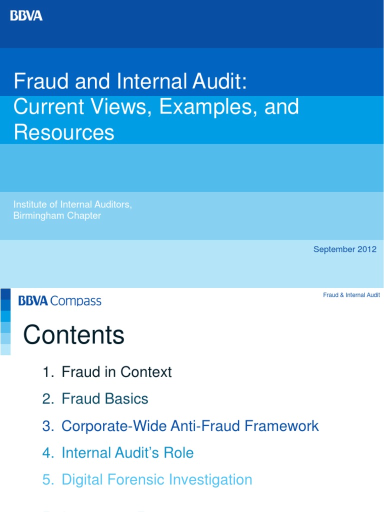 Fraud Internal Audit IIA 6sep2012 | PDF | Internal Audit | Digital ...