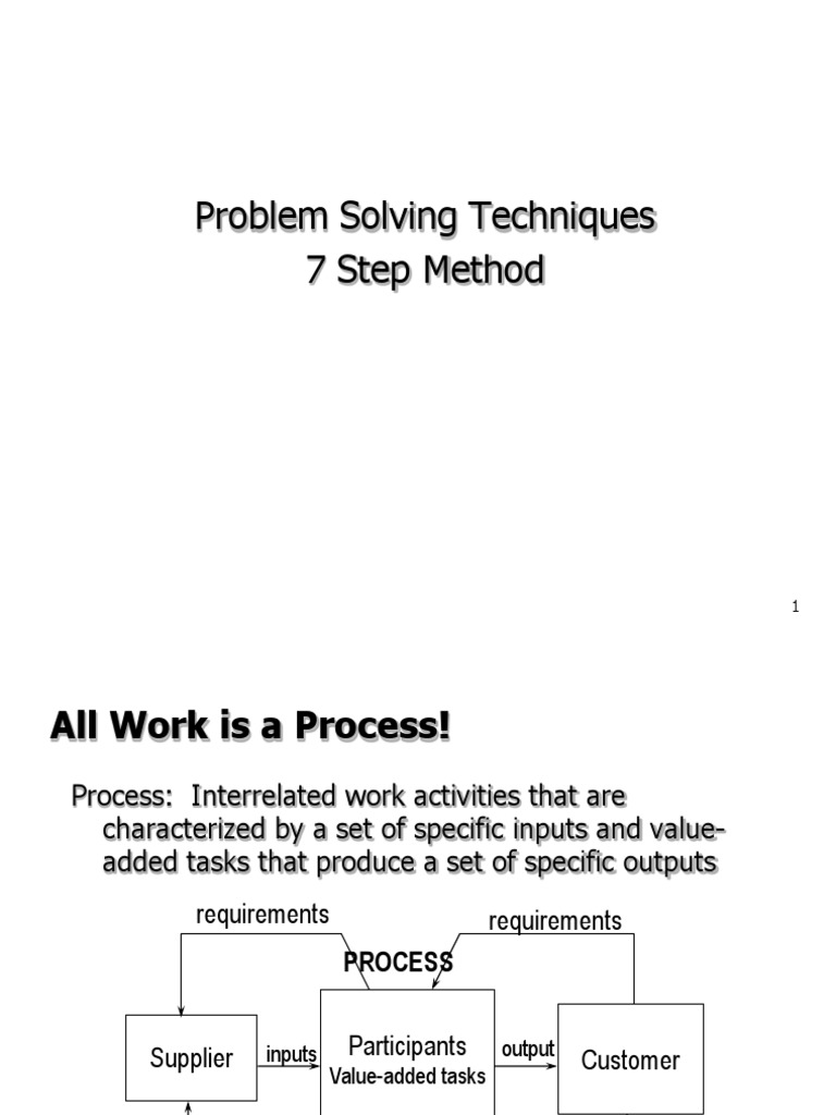 7-Steps Problem Solving Method - Supply Chain | PDF | Causality ...