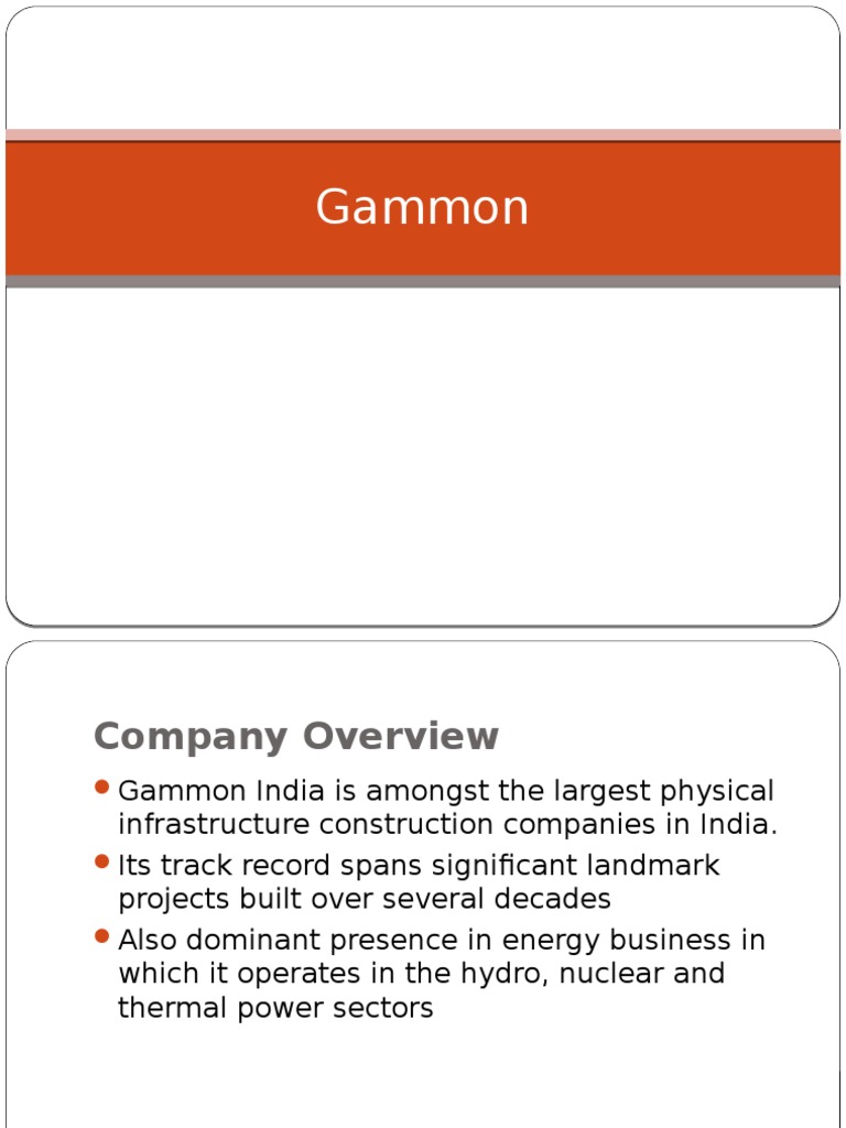 Gammon | PDF | Infrastructure | Business