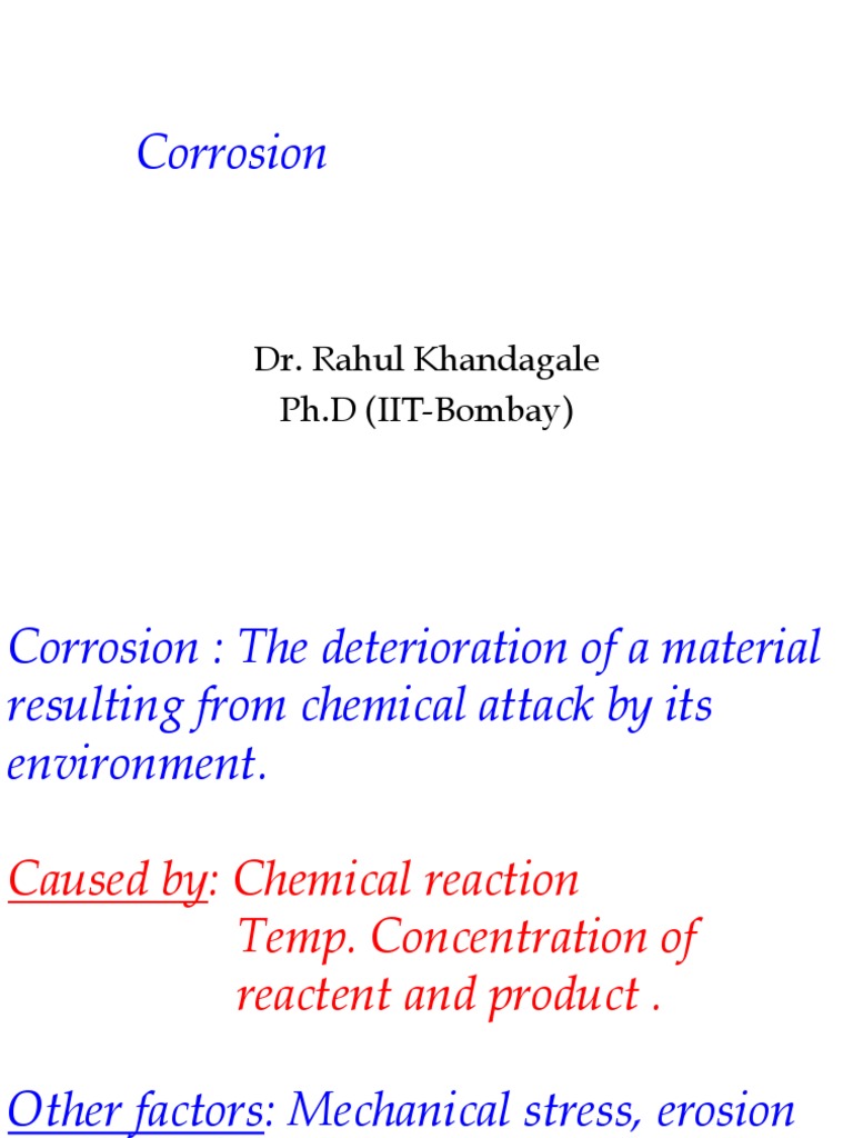 Corrosion | PDF | Corrosion | Electrochemistry