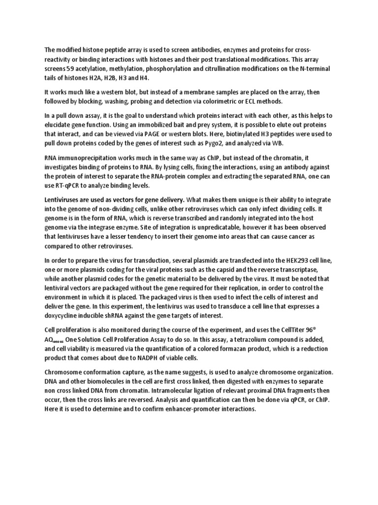2014-08-27 Script (Fidel Report) | PDF | Histone | Plasmid