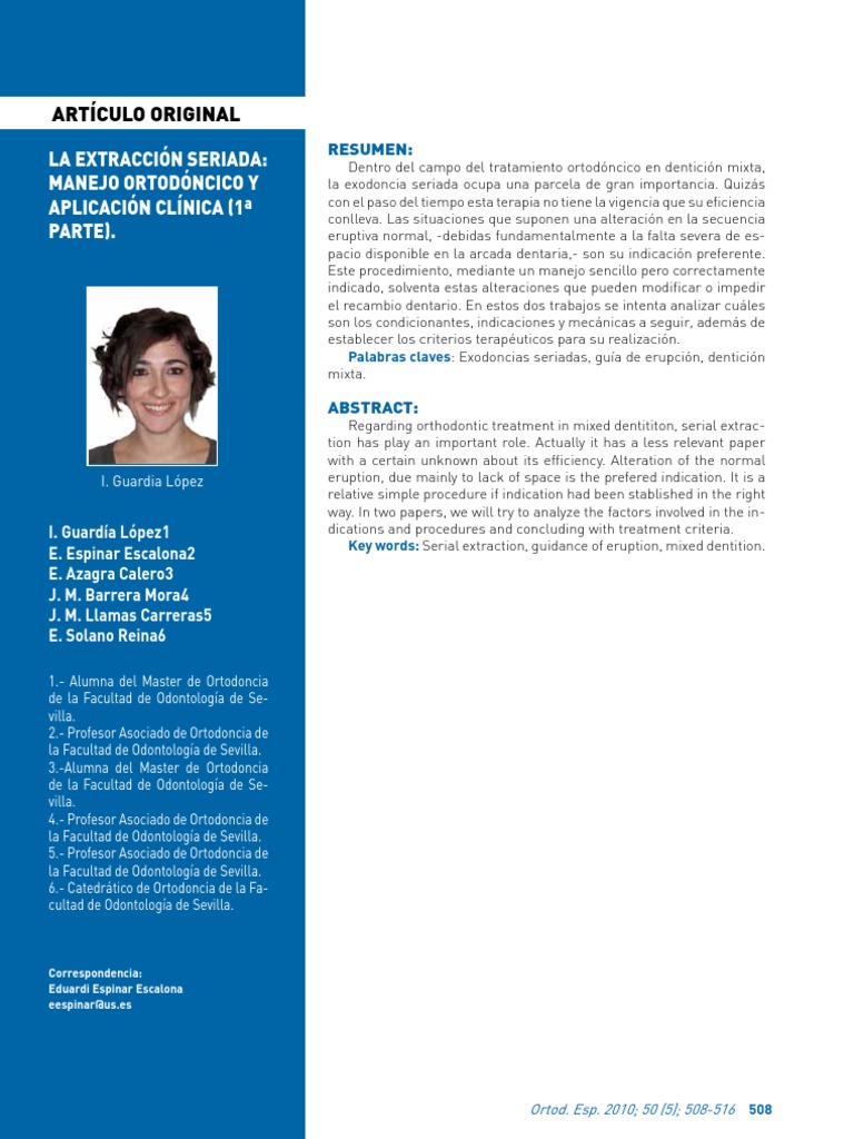 Extraccion Seriada Parte1 | Descargar gratis PDF | Diente humano | Rasgos faciales