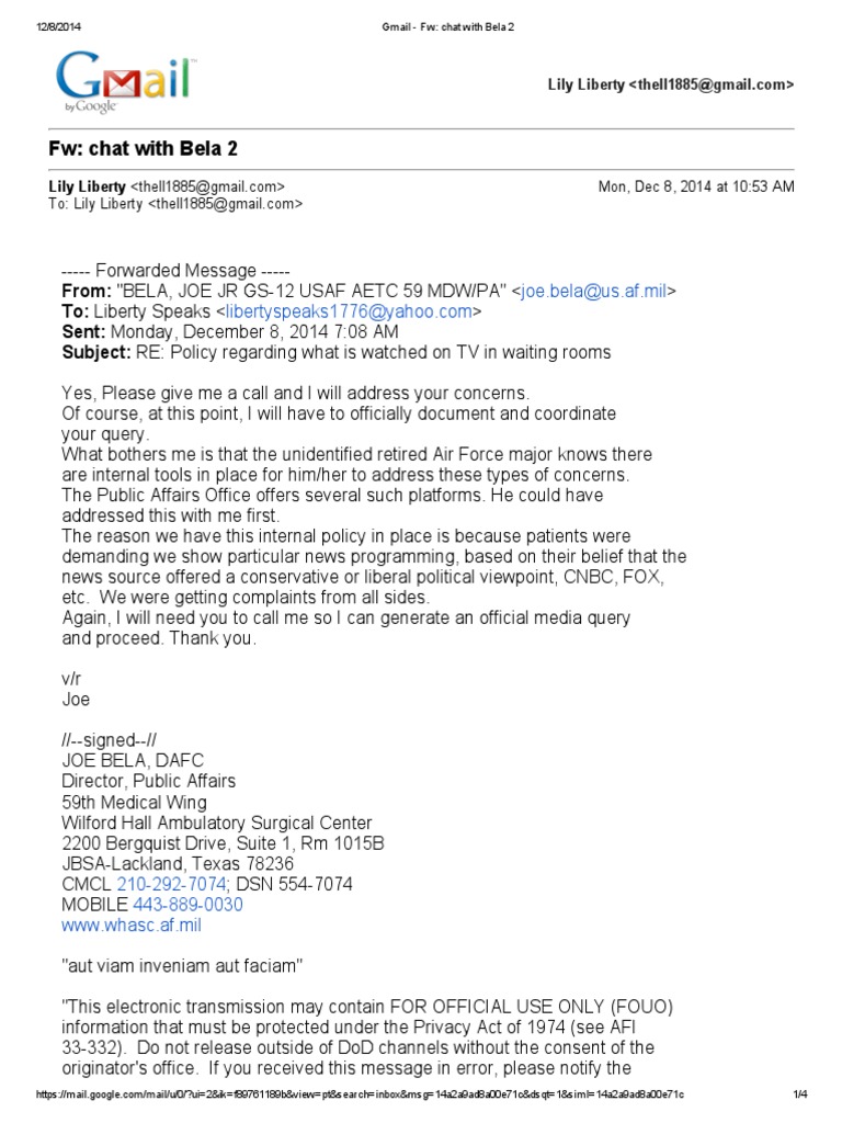 Gmail - FW - Chat With Bela 2 | PDF | Gmail | Communication