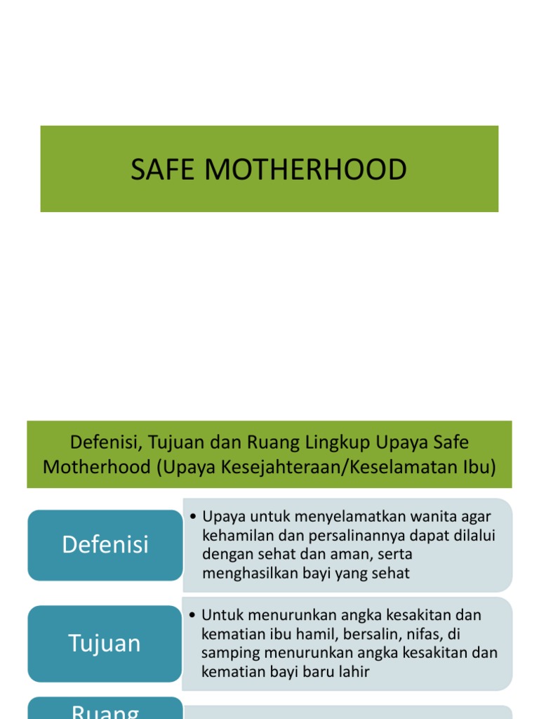 Safe Motherhood | PDF