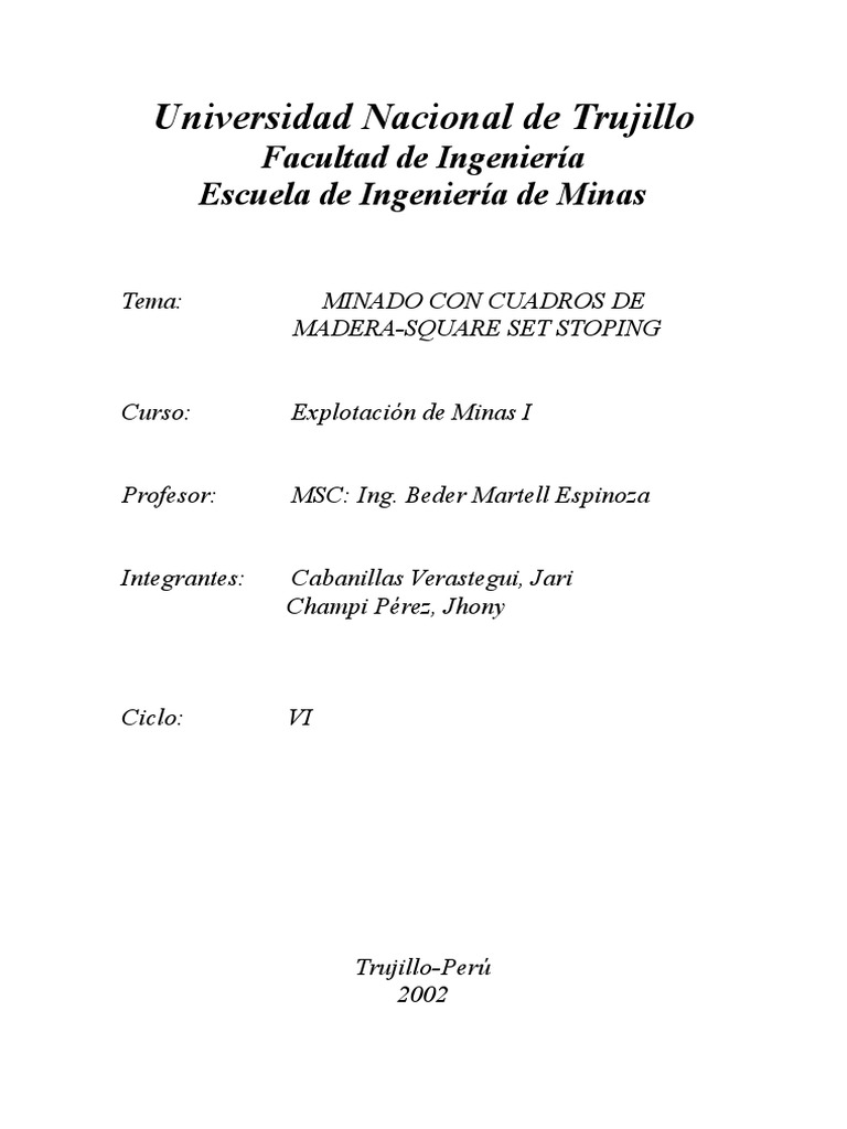 Minado Con Cuadros de Madera - SQUARE SET STOPING | Descargar gratis ...