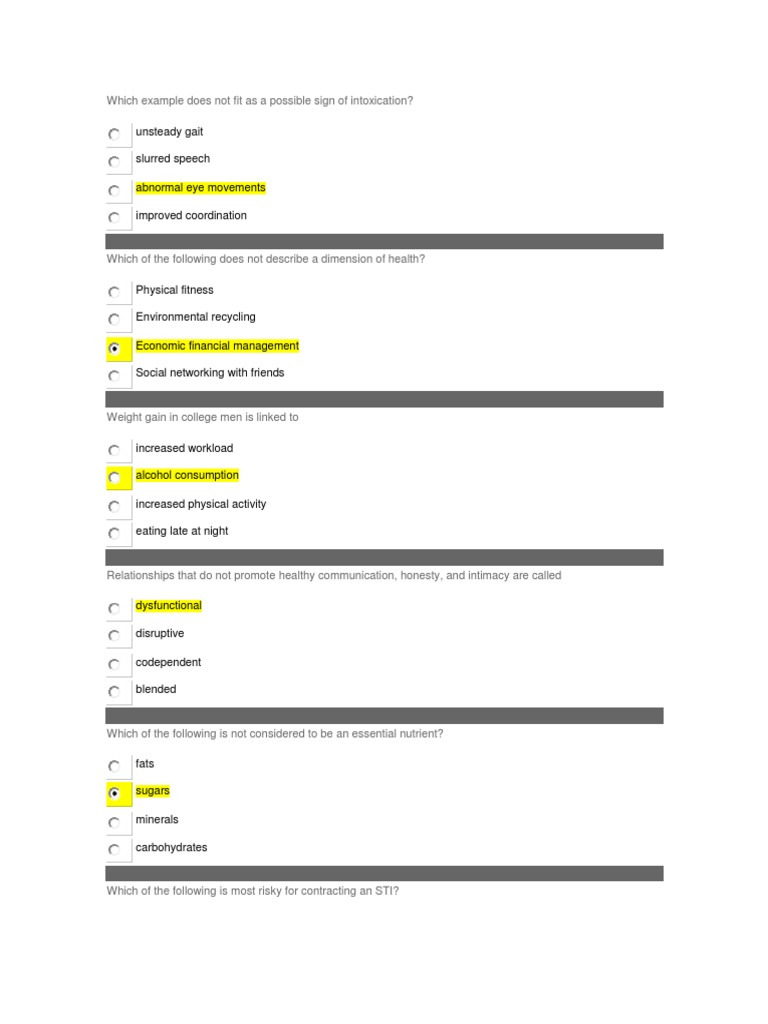 Pre Test Health Education | PDF | Sexual Intercourse | Self Esteem