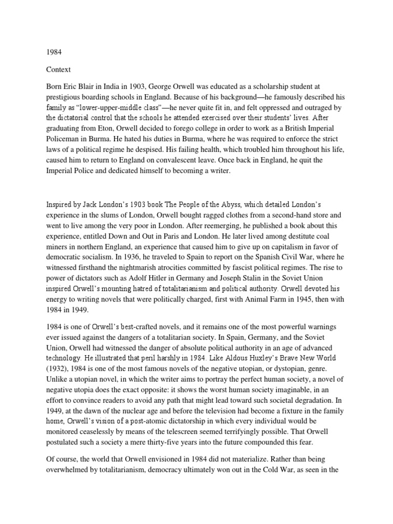 1984 | PDF | George Orwell | Dystopia