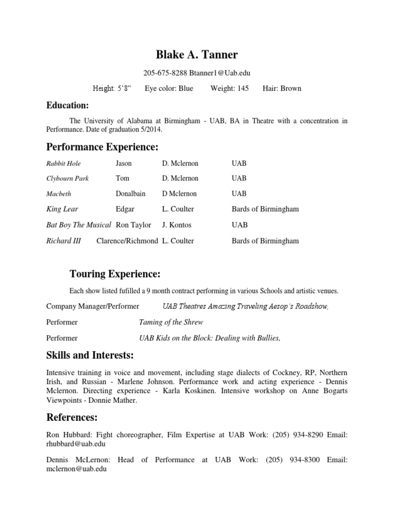 Blake A Resume | PDF