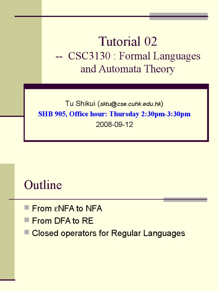 Automata and Formal Languages | PDF | Formalism (Deductive) | Metalogic