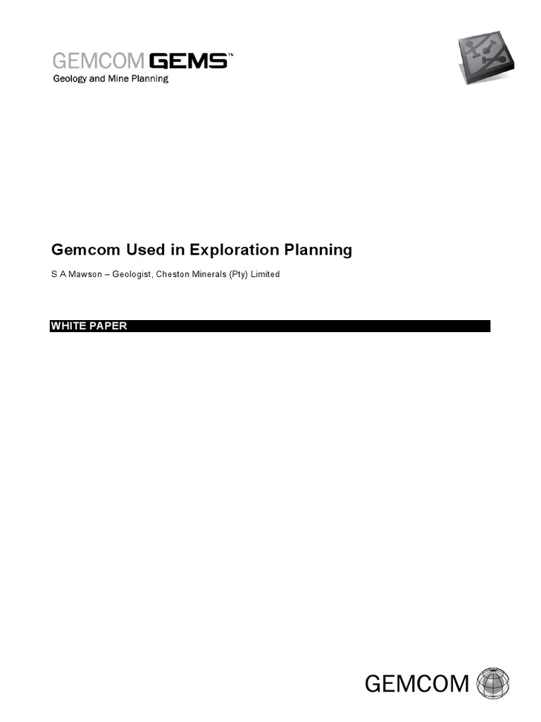 GEMCOM Exploration Planning | PDF