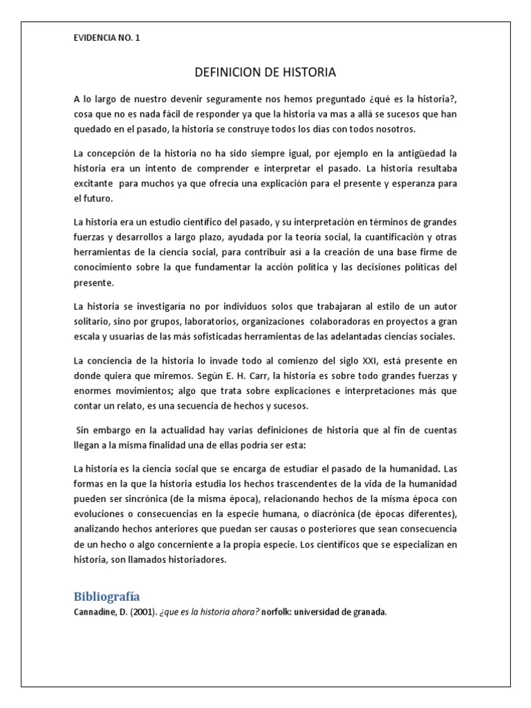 Definicion de Historia | PDF