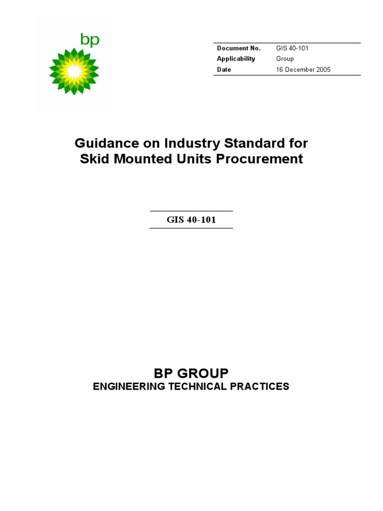 GIS 40-101 - Skid Mounted Units Procurement - 0900a86680327f68 | PDF