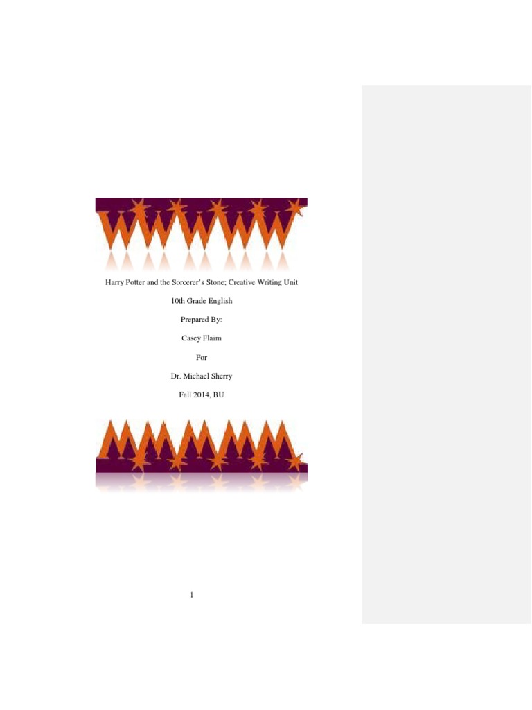 Creative Writing with Harry Potter | PDF | Narration | Differentiated ...