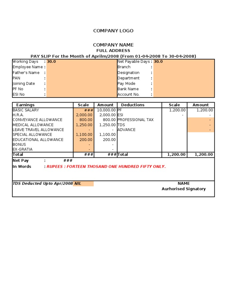 Sample of Pay Slip | PDF | Government Finances | Taxes