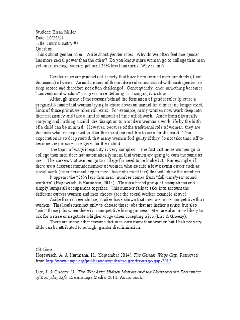 Journal Entries Examples For College