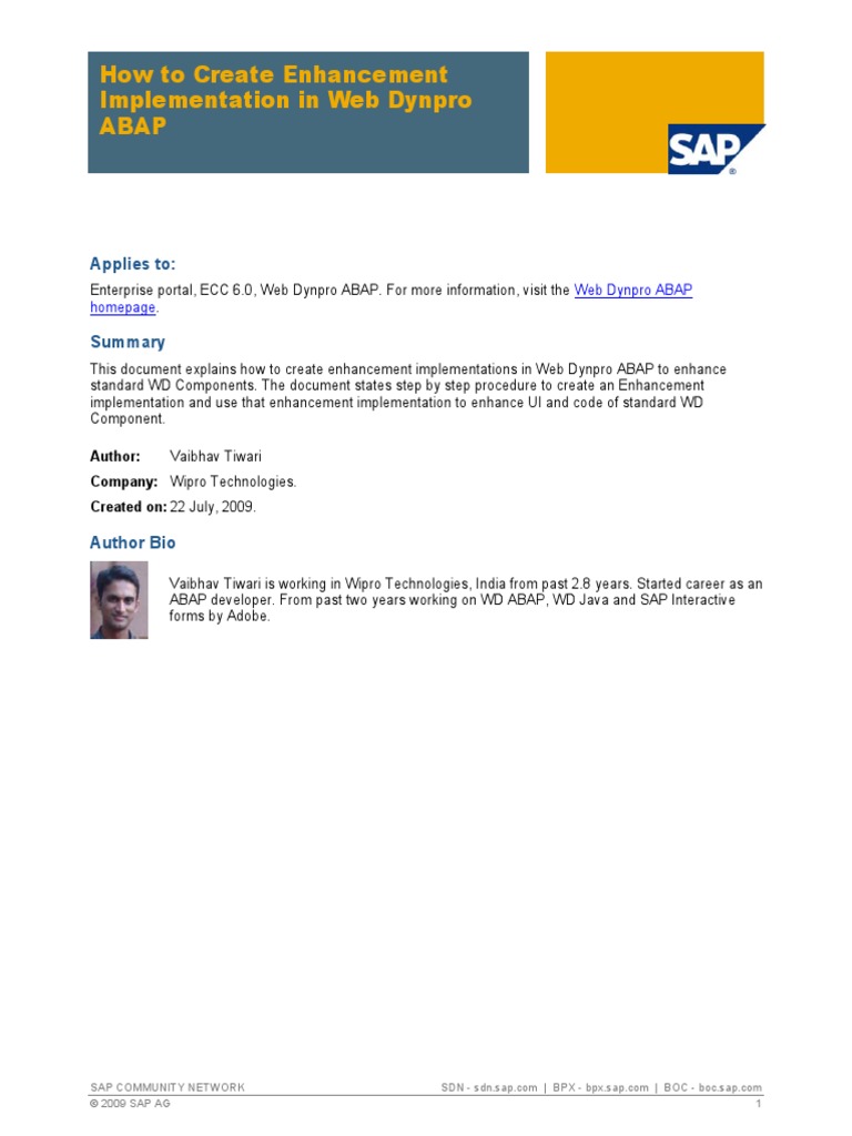 Enhancing Standard Components WDA | PDF | Button (Computing) | World ...