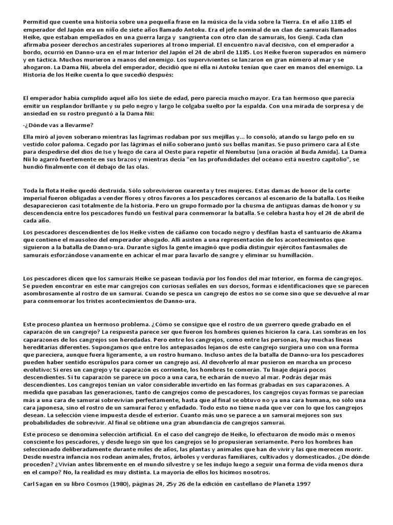 Cangrejo Heike | PDF | Samurai | Japón