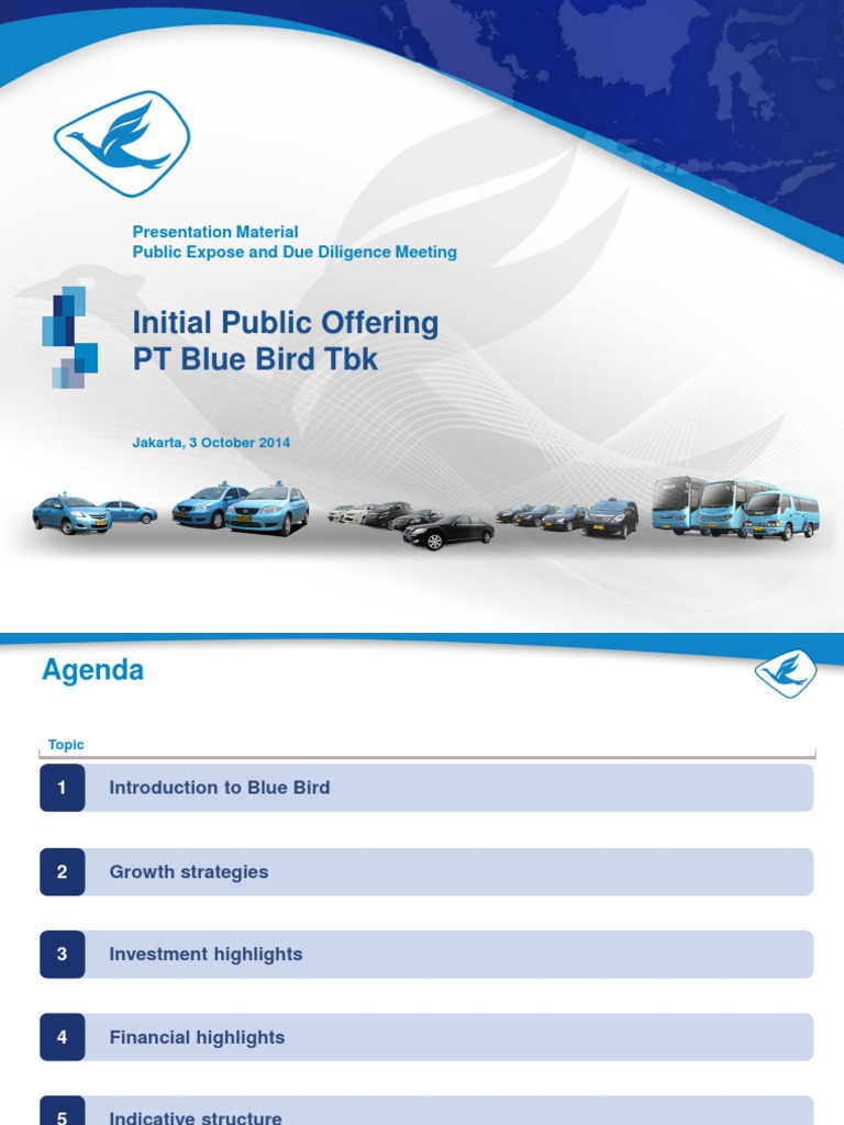 Materi Presentasi Blue Bird | PDF | Taxicab | Securities (Finance)