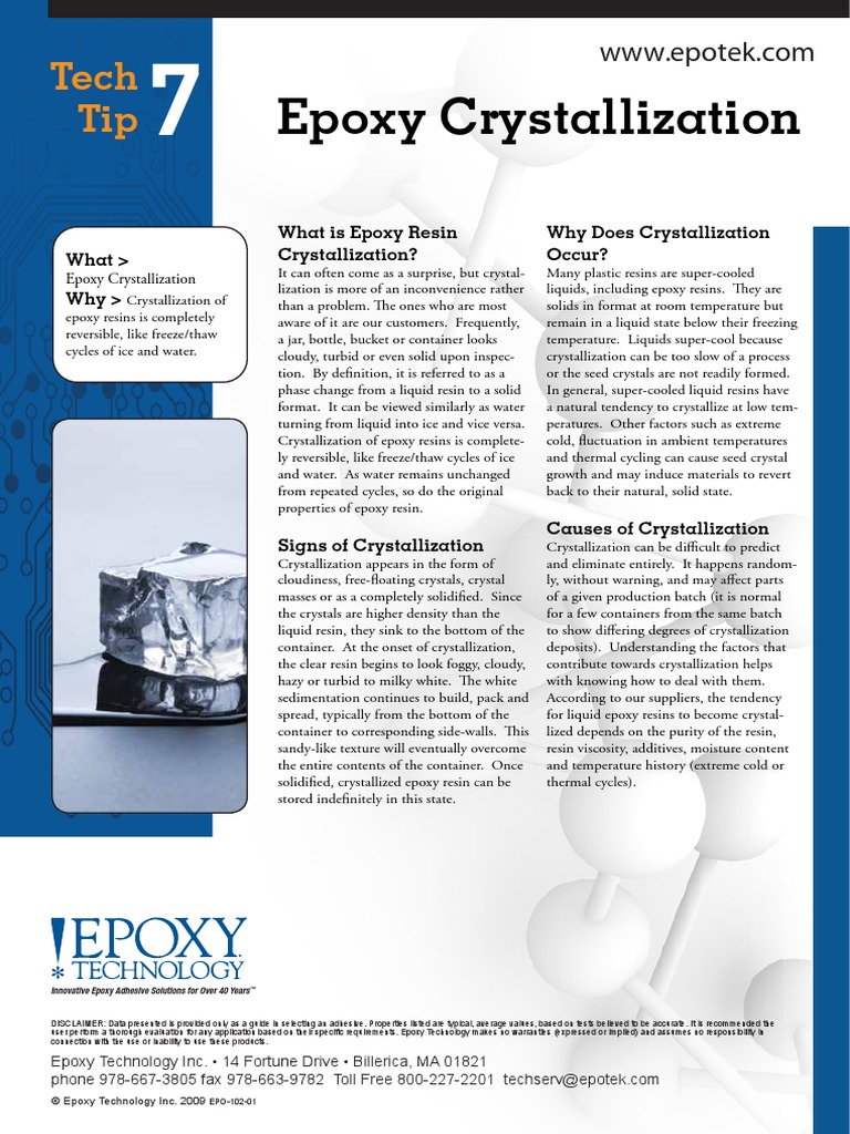 Epoxy Resin Crystallisation | PDF | Crystallization | Epoxy