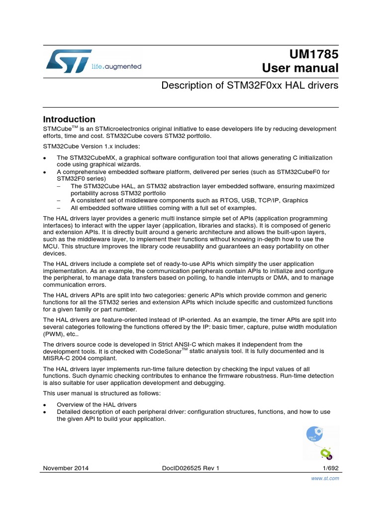 DM 00122015 | PDF | Embedded System | Application Programming Interface