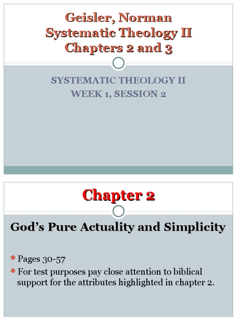 Geisler Vol 2 Chaps 2 and 3 | PDF | God | Deities