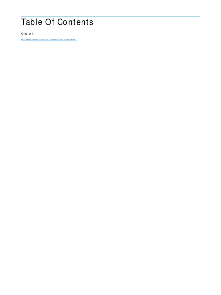 Dynamics Ax Development Best Practices Pdf Method Computer Programming Database Index