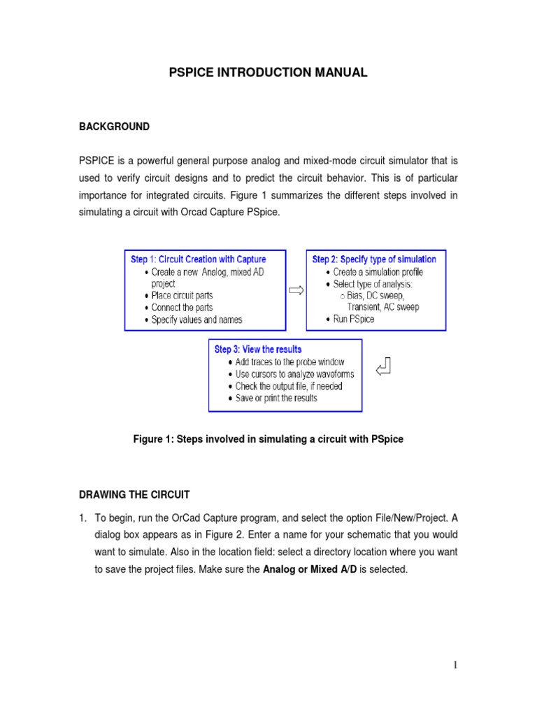 Pspice Introduction Manual | PDF | Electrical Engineering | Electronics