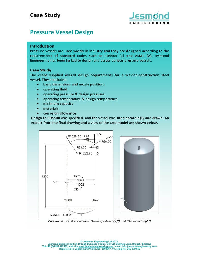 Pressure Vessel Design: Case Study | PDF | Business | Computers