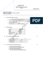 Class 6 ICSE History & Civics Sample Paper Term 2 Model 2 | PDF ...