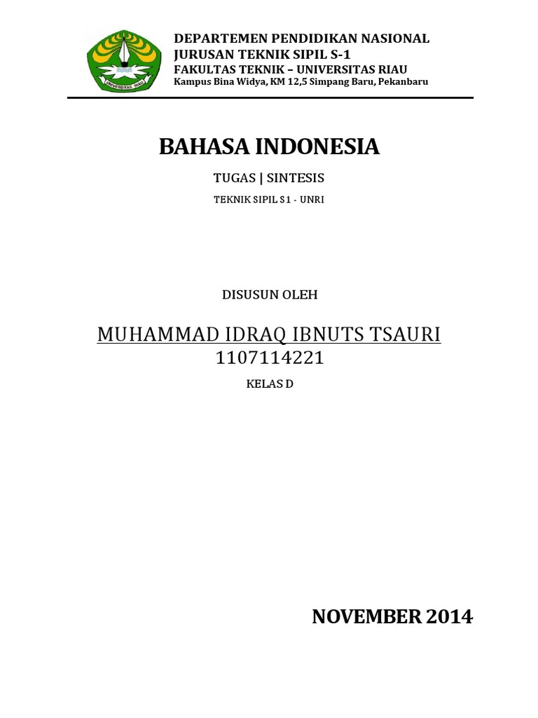 Contoh Sintesis | PDF
