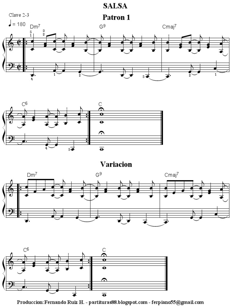 Acompanamiento Basico de Salsa en Piano | PDF