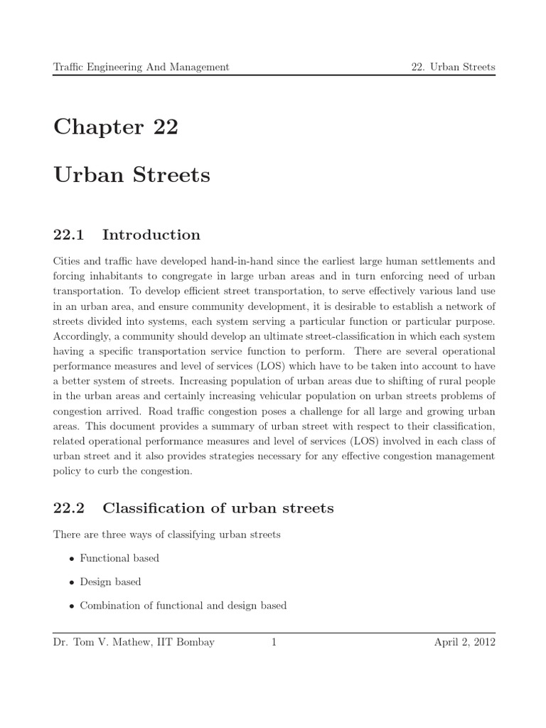 Urban Street Classification Guide | PDF | Street | Traffic Congestion
