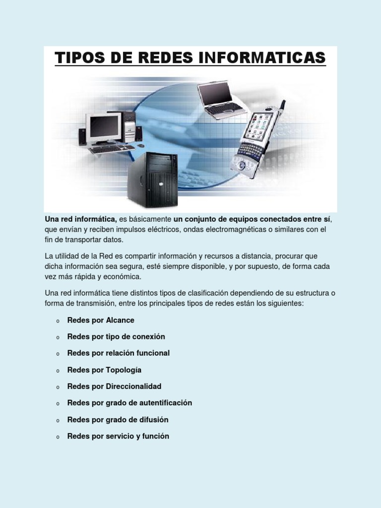 Tipos de Redes Informaticas | Descargar gratis PDF | Duplex ...