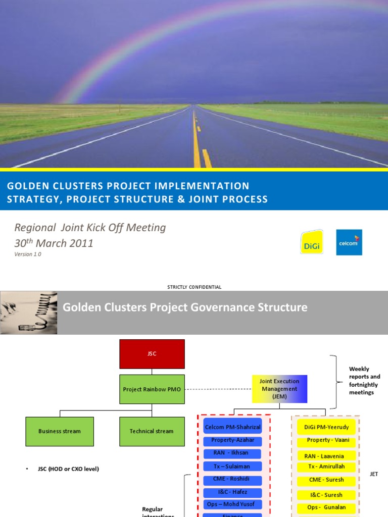 Joint Golden Clusters Project Implementation Strategy, Structure and ...