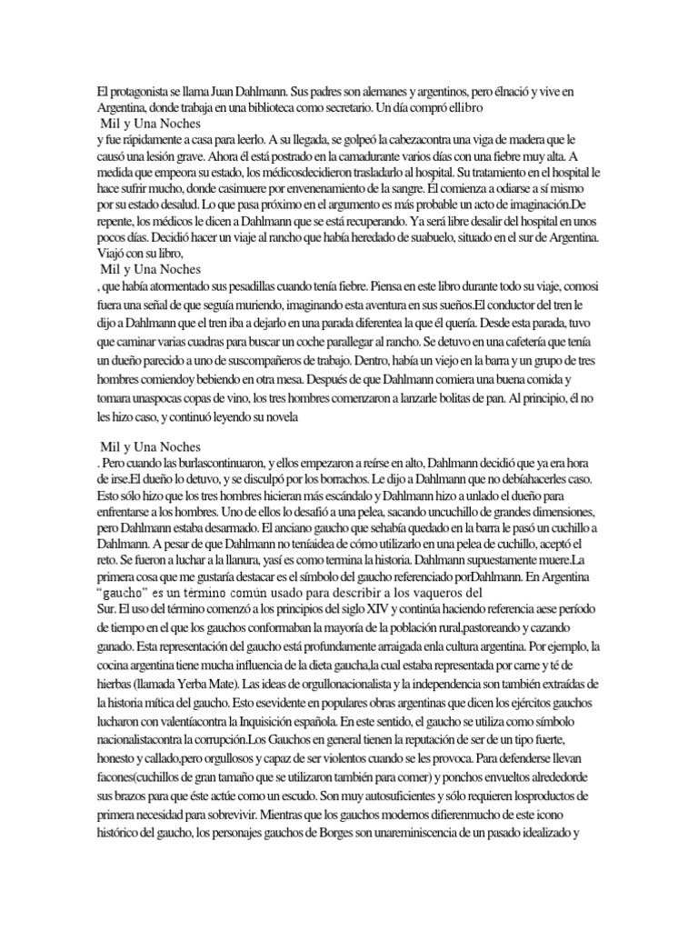 RESUMEN DE "EL SUR" DE JORGE LUIS BORGES | Destino | Mente