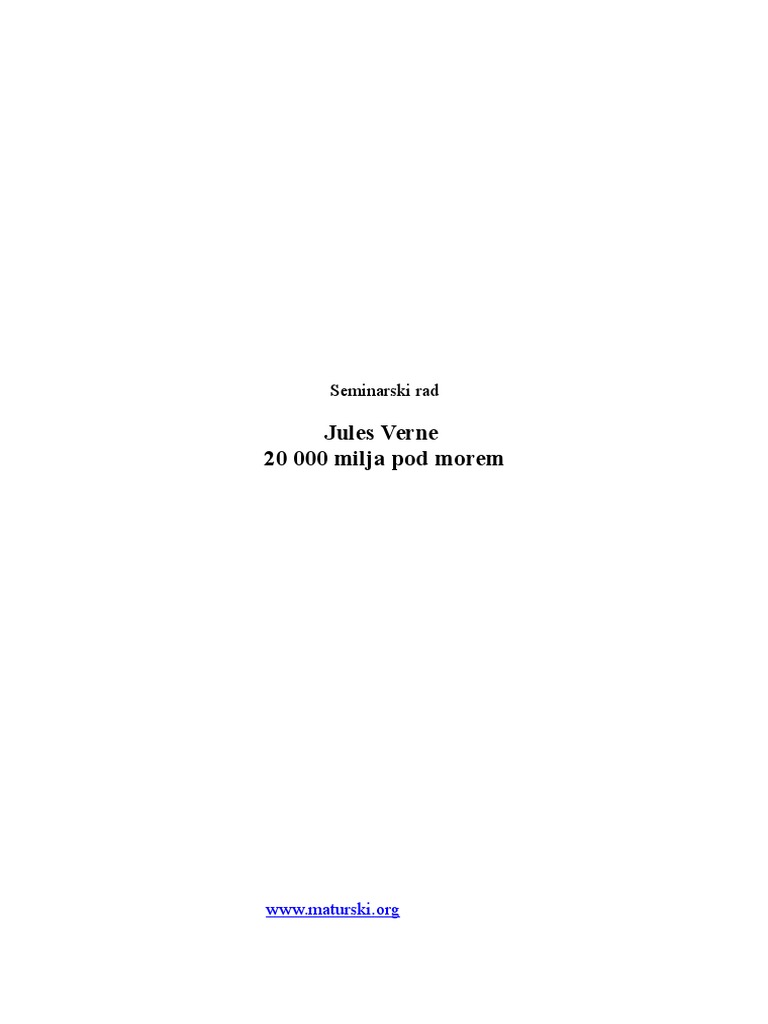 20 000 Milja Pod Morem Jules Verne | PDF 20 000 Milja Pod Morem Jules Verne | PDF
