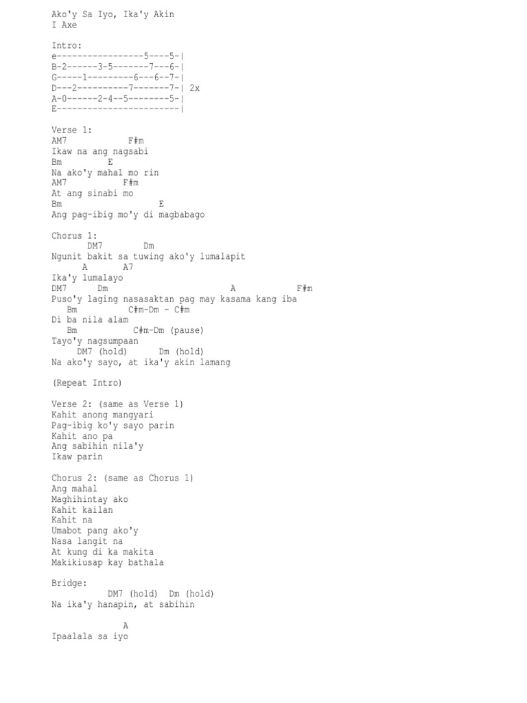 Ako'y Sayo Ika'y Akin | PDF