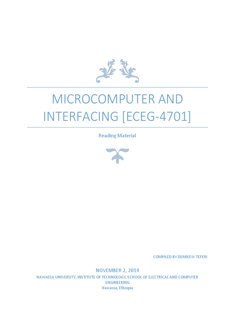Microcomputer and Interfacing PDF | PDF | Central Processing Unit | Microprocessor