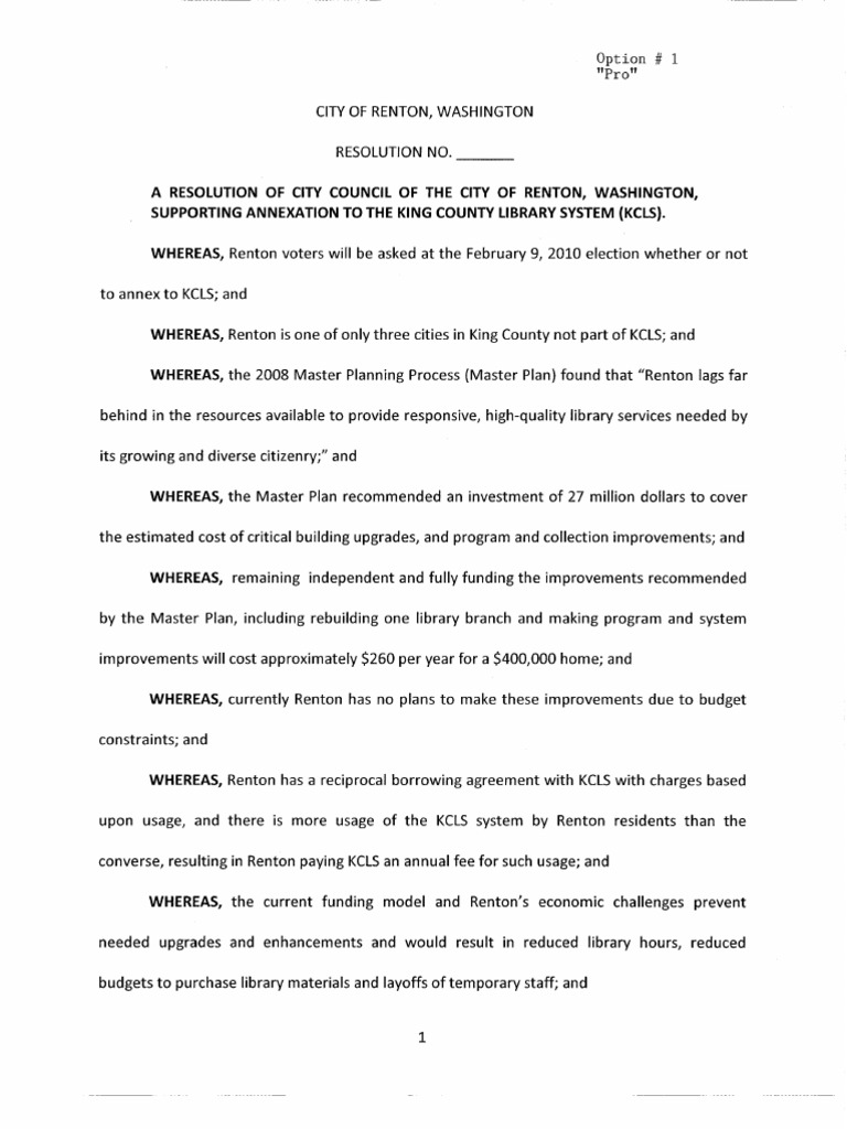 Library Annexation Resolutions | PDF | Libraries | Government