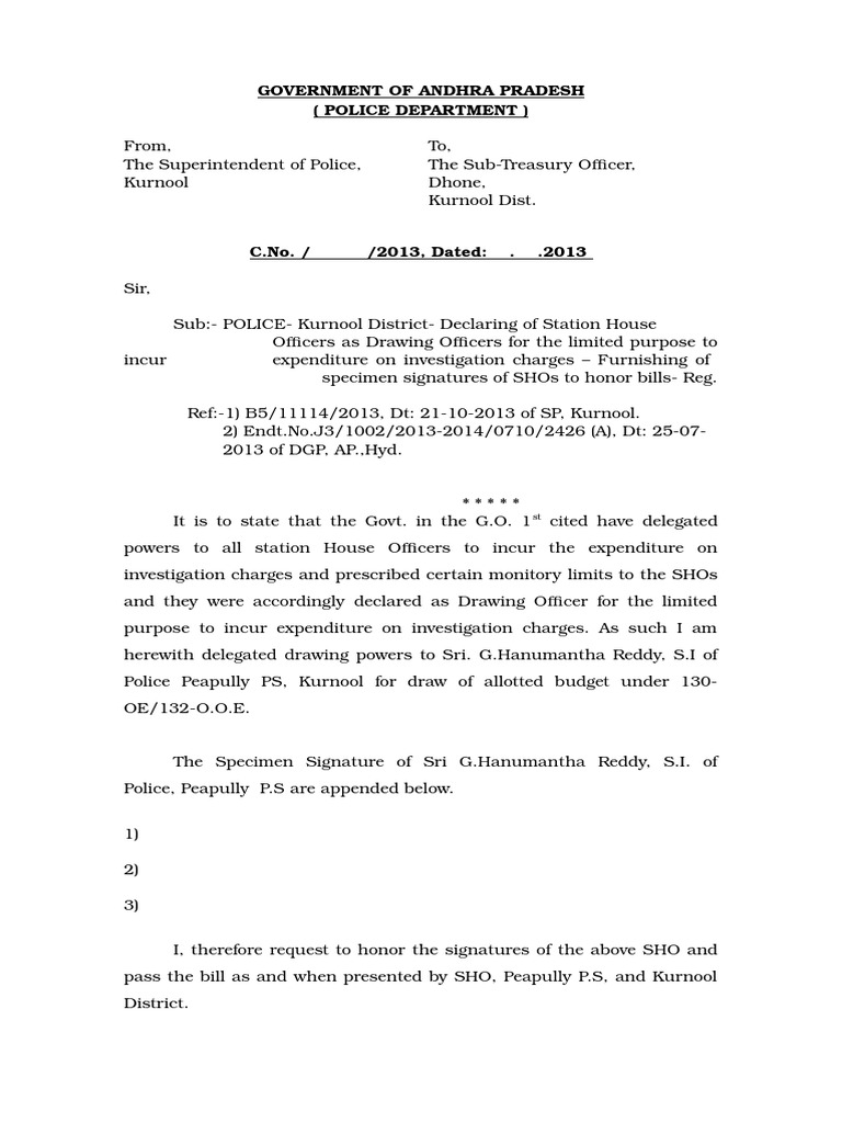 Government of Andhra Pradesh (Police Department) | PDF | Law ...