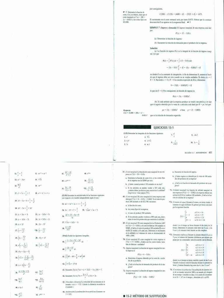 Ejercicios 15-1 | PDF | Integral | Cálculo
